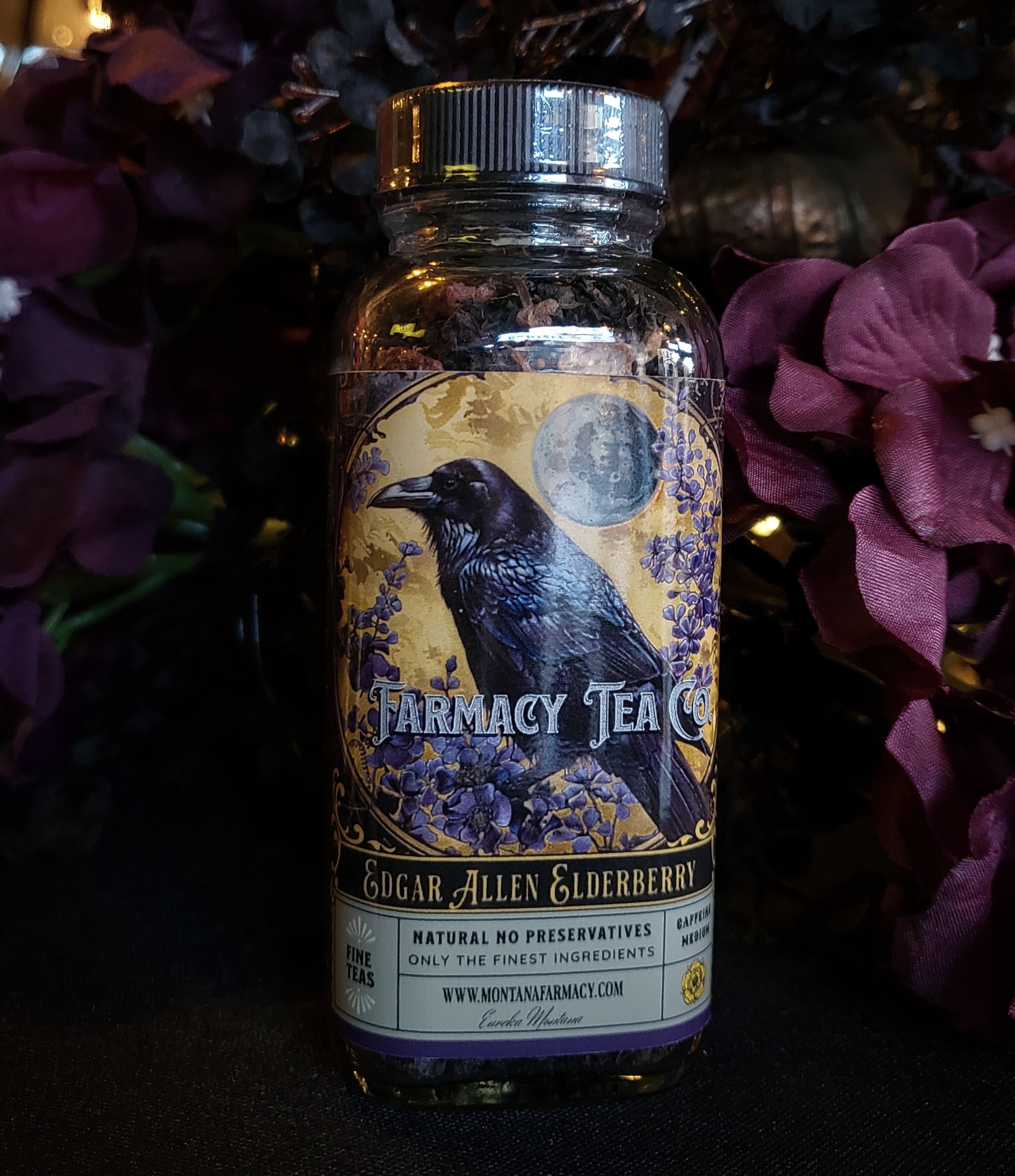 MM4-025 Edgar Allen Elderberry Crow Raven Dark Academia Poet Tea | The ...